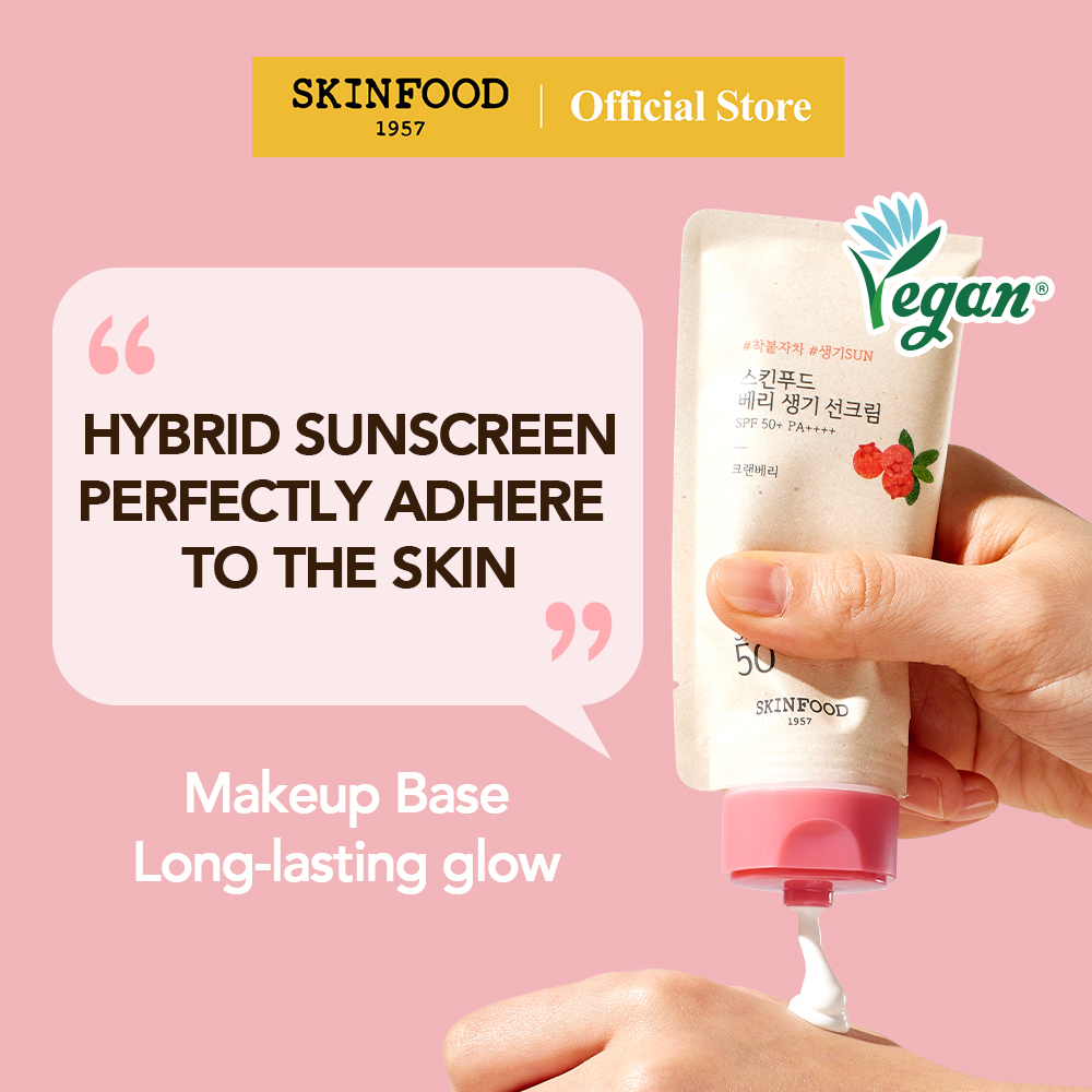 [SKINFOOD Official] Berry Glowing Hybrid Sunscreen 50ml SPF 50+ PA ...