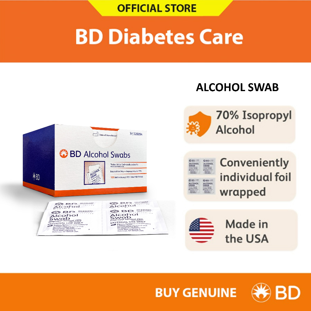 BD Alcohol Swab / Wipe (Box of 100 pcs) | Shopee Singapore