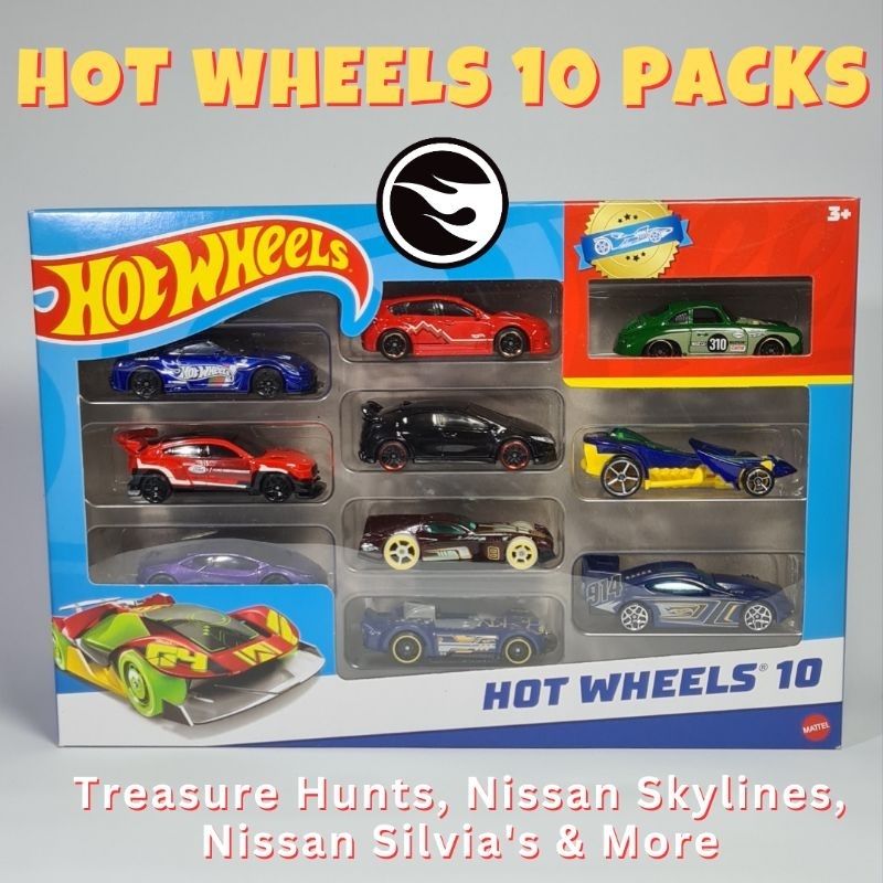 Hot Wheels 10 Packs - Treasure Hunts, Nissan Skylines, Nissan Silvia's ...