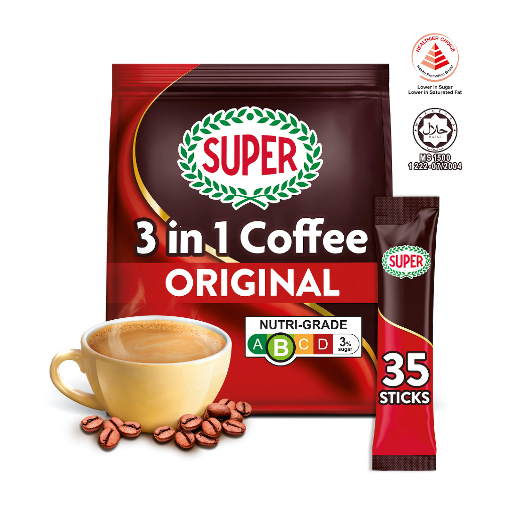 SUPER Original 3in1 Coffee - 18g x 35 Sticks [Malaysia] | Shopee Singapore