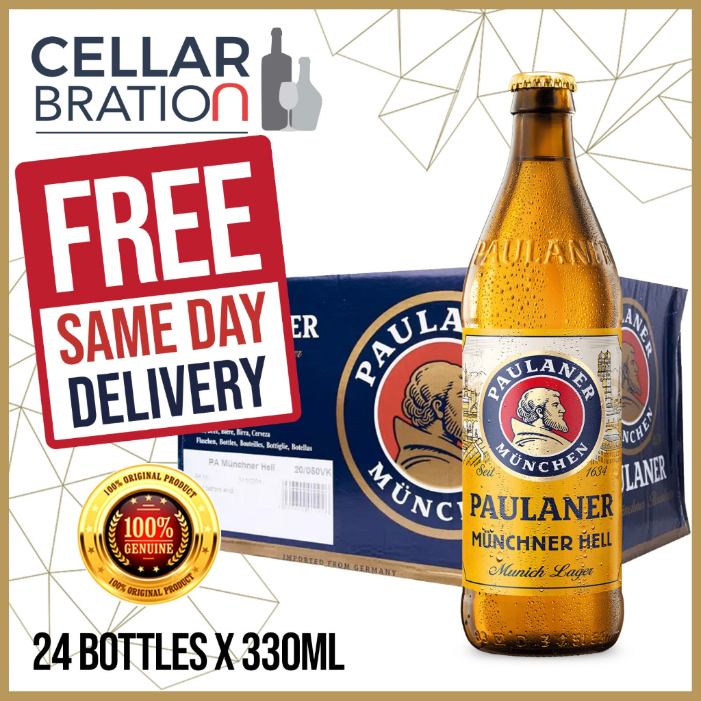 [BEST BEFORE: END 03/2025] Paulaner Munchner Hell Lager Beer Bottles ...