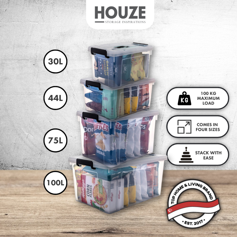 [HOUZE] 'HANDY' Handheld Storage Box 4 Sizes 20L | 33L| 47L | 63L ...
