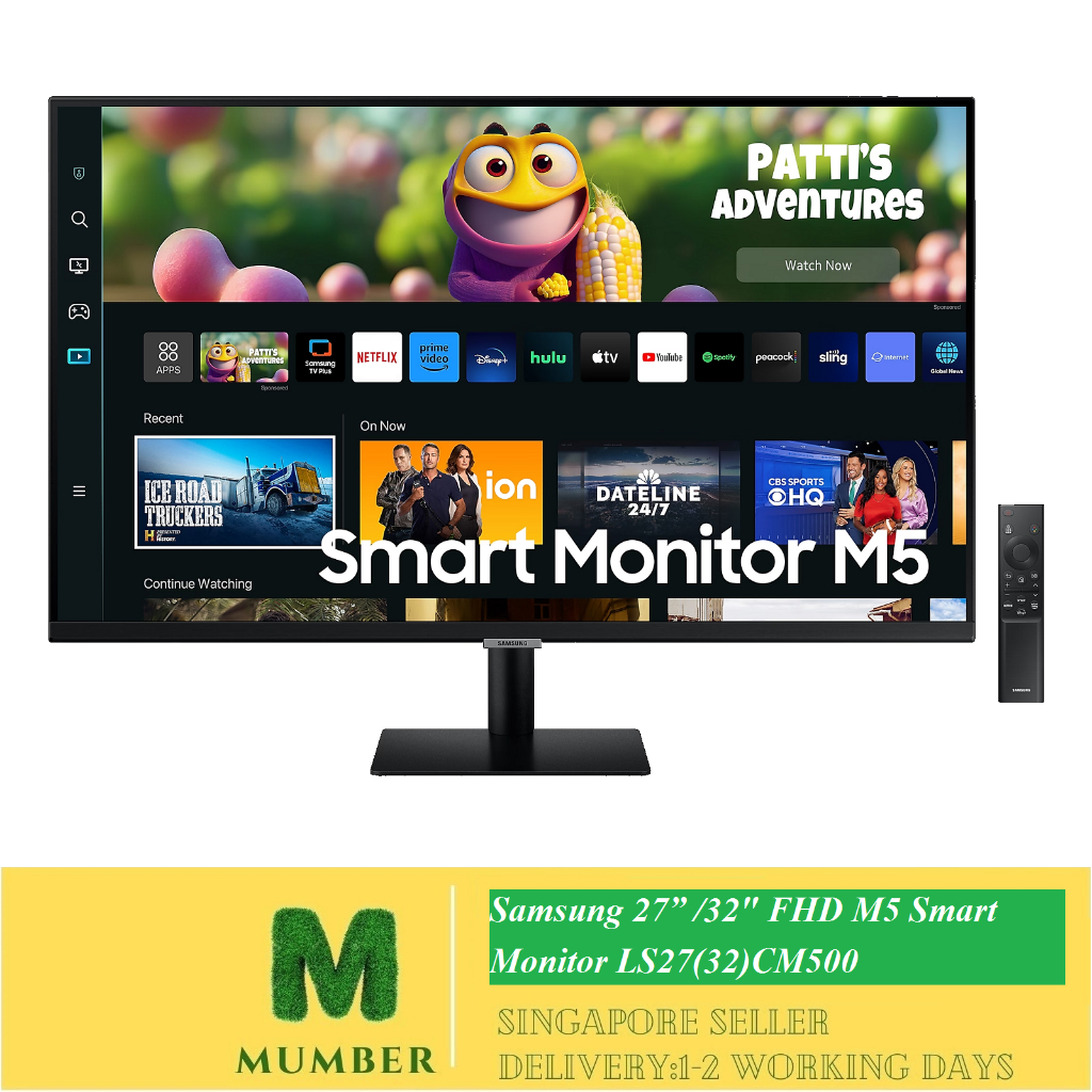 Samsung 27”/32" FHD M5 Smart Monitor LS27（32）CM500 (2023 Version)/ 1 ...