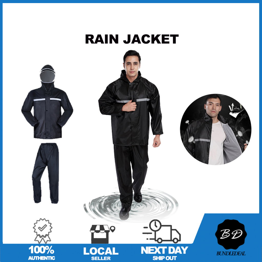 🚀[SG] Waterproof Rain Jacket/ Motorcyclist Raincoat/ Hiking Jacket ...