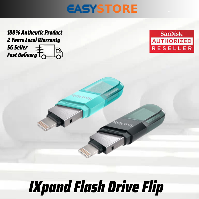 SanDisk iXpand, USB 3.0 Flash Drive Flip 32GB/64GB/128GB/256GB (2Yr ...
