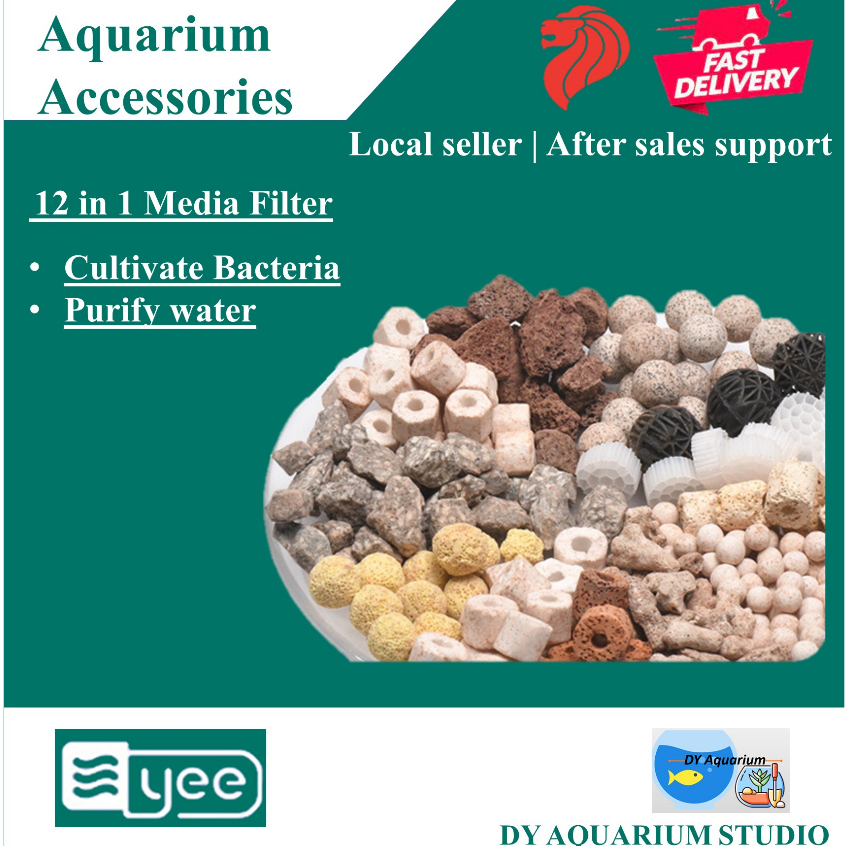 YEE 12 Bio Filter Media, Bacteria House With Filter Bag For Fish Tank ...