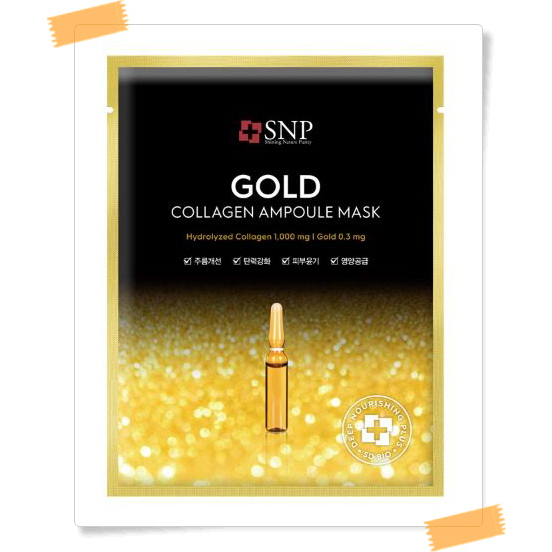 SNP Gold Collagen Ampoule Mask (face wrinkles) | Shopee Singapore