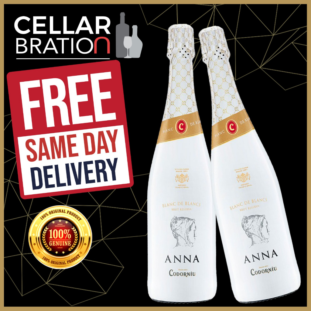 Anna de Codorniu Blanc de Blanc Brut Champagne 750ml x2 bottles ...