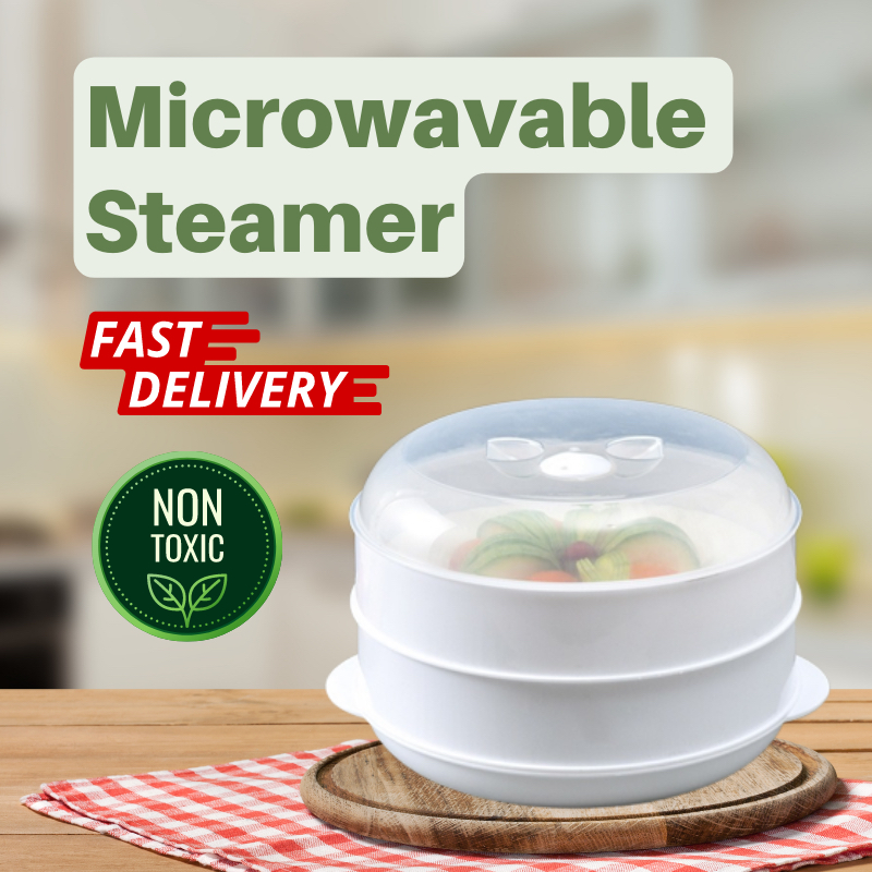 Microwavable Steamer Food Steam Tray Dimsum Steam Pot Food Storage Pot ...