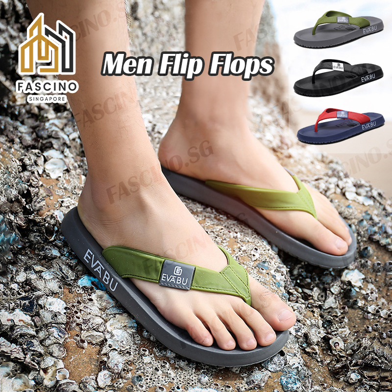 【SG】Men Flip Flops EVA Leightweight Outdoor Anti-slip Beach Slippers ...