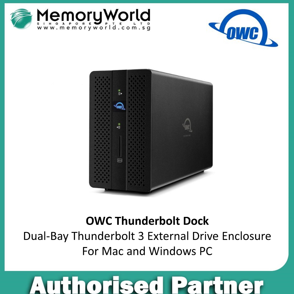 [OWC OFFICIAL PARTNER] OWC Thunderbolt 3 GEMINI Dock Dual-Bay External Drive Enclosure ...