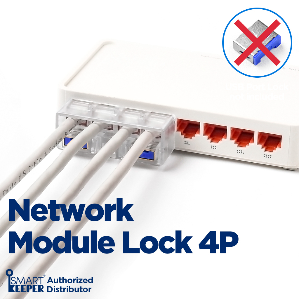 Network Module Lock 4P (secure 4port RJ45 LAN cable, USB Port Lock NOT ...