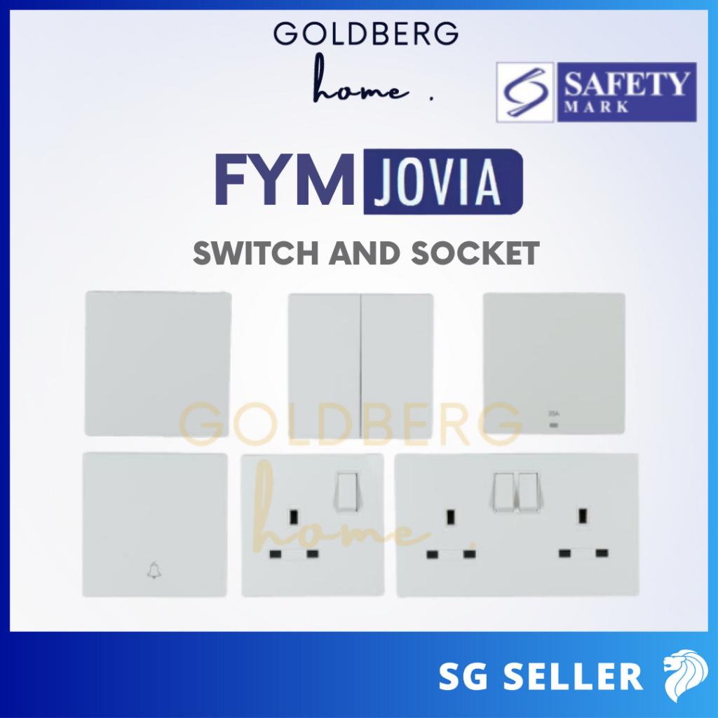 FYM Jovia Switches and Sockets - Black, White | Goldberg Home | Shopee ...