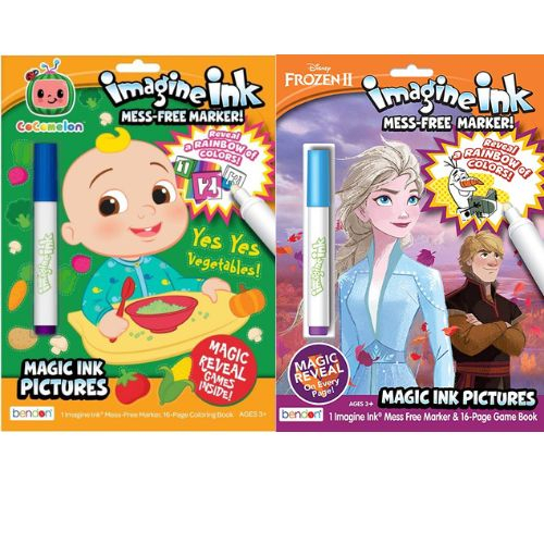 Imagine Ink Magic Ink Coloring Book : Frozen 2/Cocomelon (Bendon ...