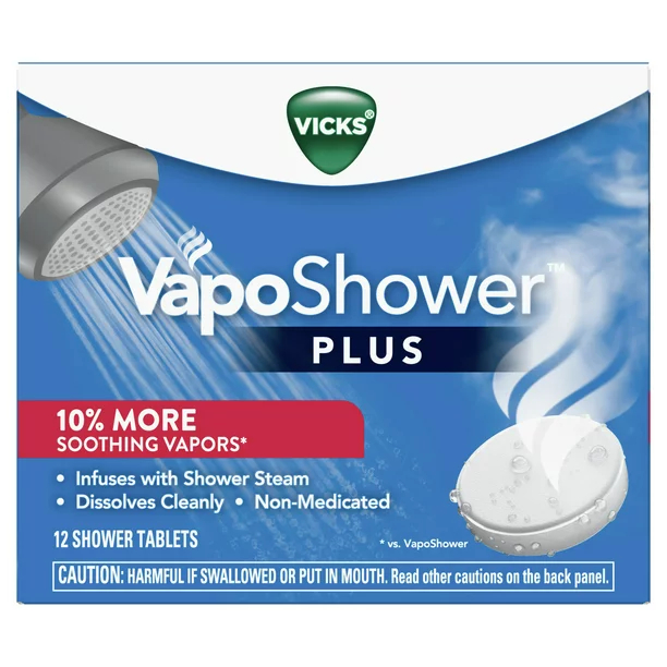 Vicks, VapoShower Plus, Eucalyptus over-the-counter Shower Steamer ...
