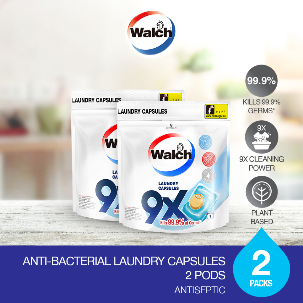 Walch® Anti-bacterial Laundry Capsules 1 Pod x 2 Packs | Shopee Singapore