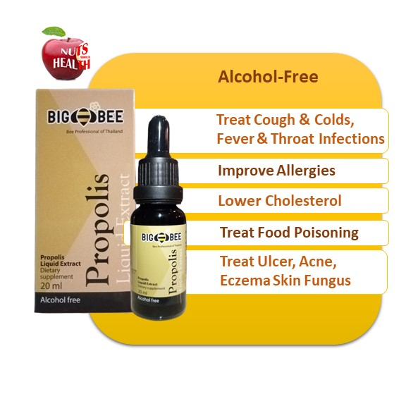 ALCOHOL-FREE Propolis Extract 20 ml BIG BEE | Cough/Cold/Sore Throat ...
