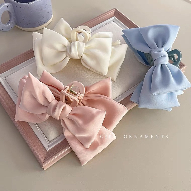 🇸🇬 SG stocks 🇸🇬 4 Colours Ribbon Claw Clip | Shopee Singapore