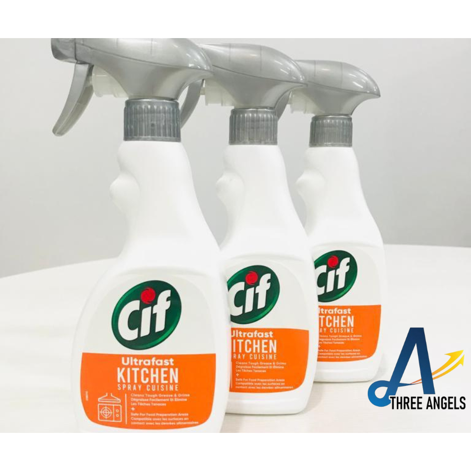 (Bundle of 3) CIF ULTRAFAST Kitchen Spray 500ml (Cleans Tough Grease ...
