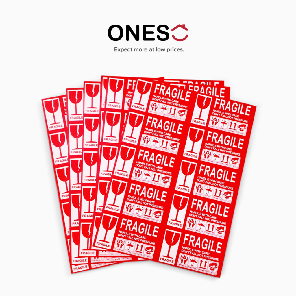 (ONES) WARNING Fragile Label Sticker - Fragile Label / Carton Box ...