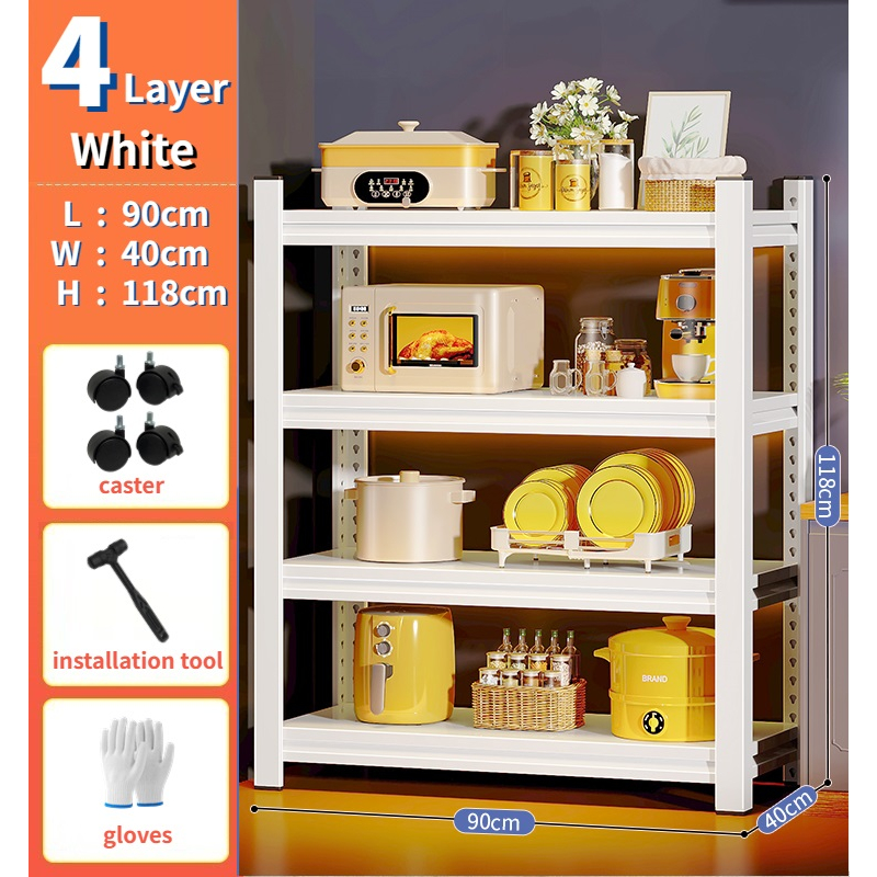 Heavy Duty Metal Rack Boltless Shelf Movable Kitchen Rack Storage Shelf ...