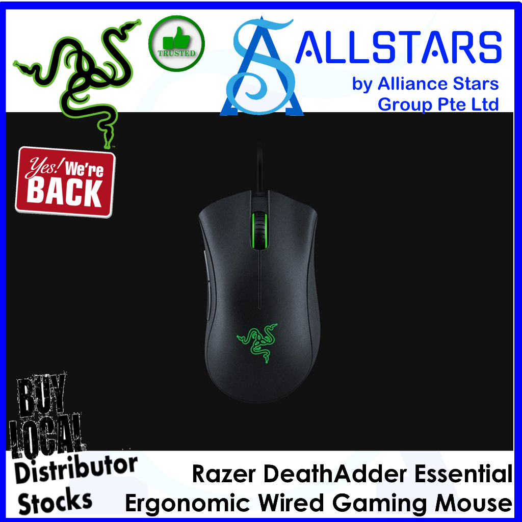 (ALLSTARS :We are Back Promo) Razer DeathAdder Essential Ergonomic ...