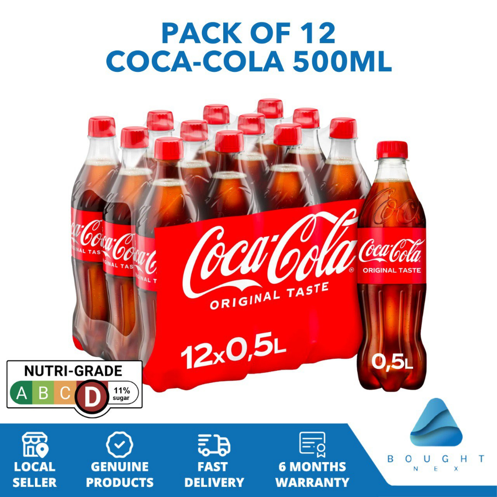 [Bundle of 12] Classic Coca-Cola Original Taste Soft Drink 450ml 500ml Bottles | Shopee Singapore