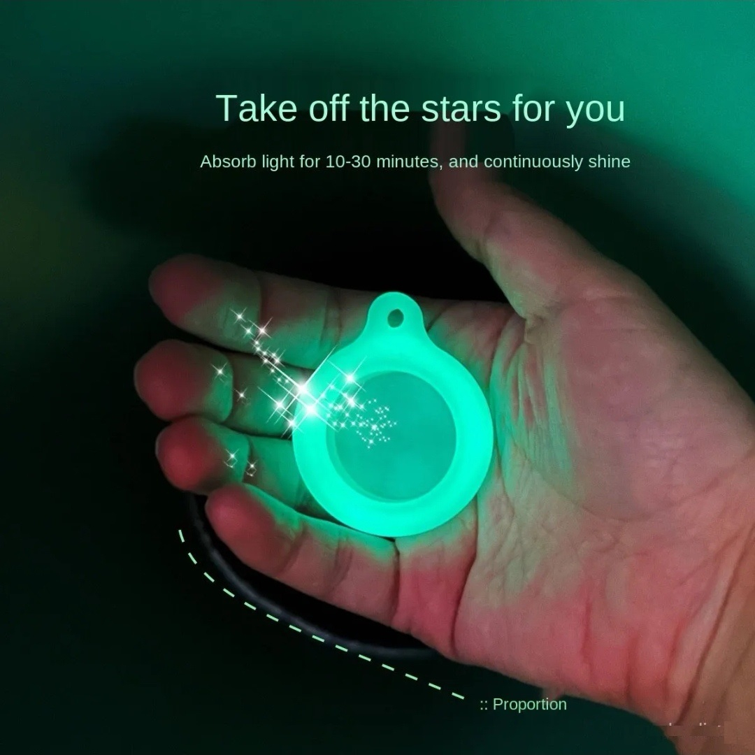 For AirTag Case Glow in the Dark Fluorescent Protective Cover Hanging ...