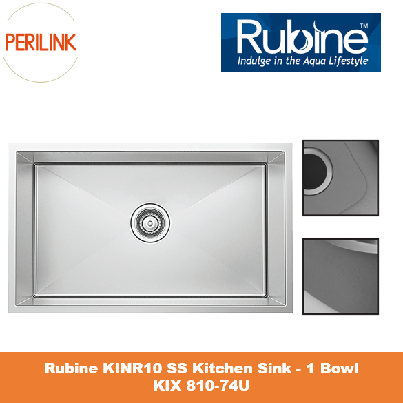 Rubine KINR10 SS Kitchen Sink - 1 Bowl KIX 810-74U | Shopee Singapore