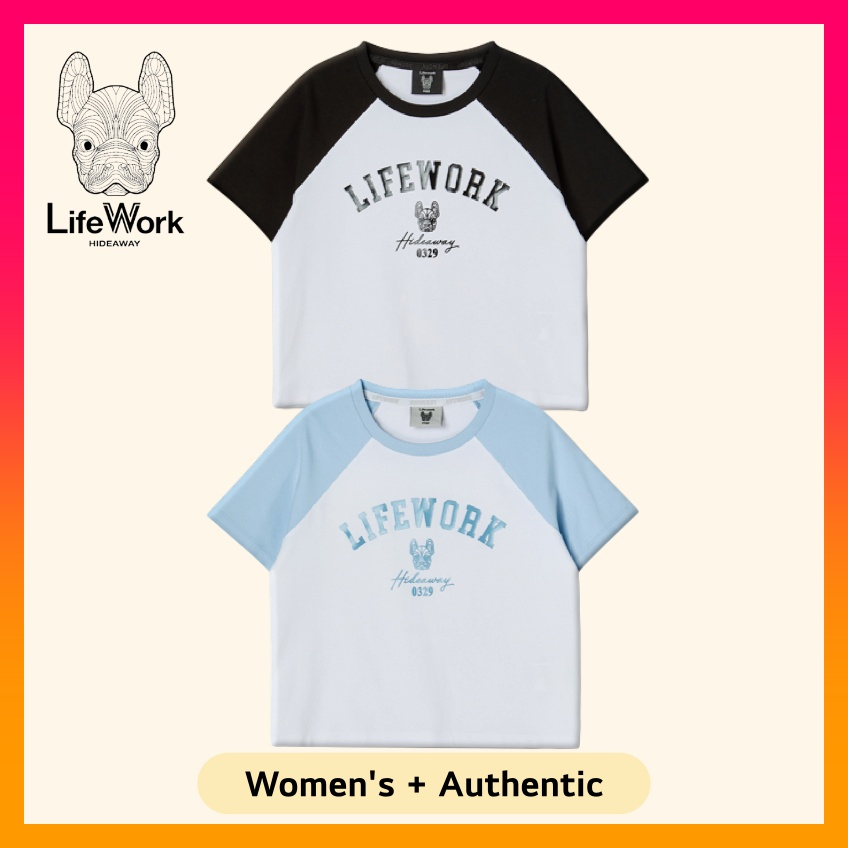 LIFEWORK Raglan Arch Logo Short Women's T Shirt (2023new) | Shopee ...