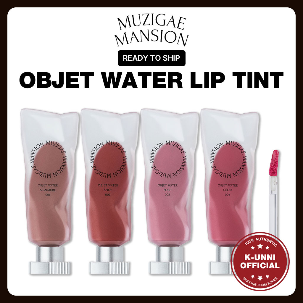 [MUZIGAE MANSION] NEW Objet Water Vegan Lip Tint 4 colors / Ready to ...