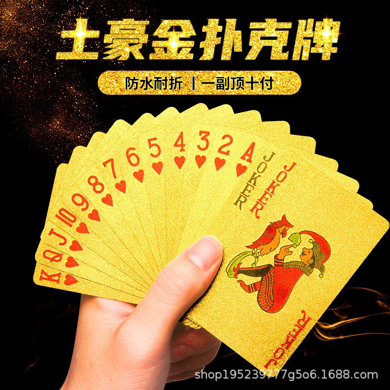 🇸🇬READY STOCK🇸🇬 Gold Poker Cards water-proof doesn't bend easily ...
