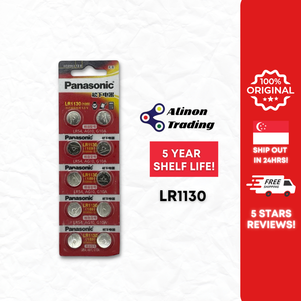 Panasonic LR41 LR44 LR1130 Lithium Battery button cell batteries | Shopee Singapore