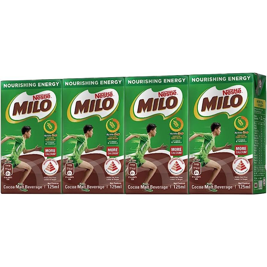 MILO UHT Chocolate Malt Packet Drink ( 4x125ml ) | Shopee Singapore