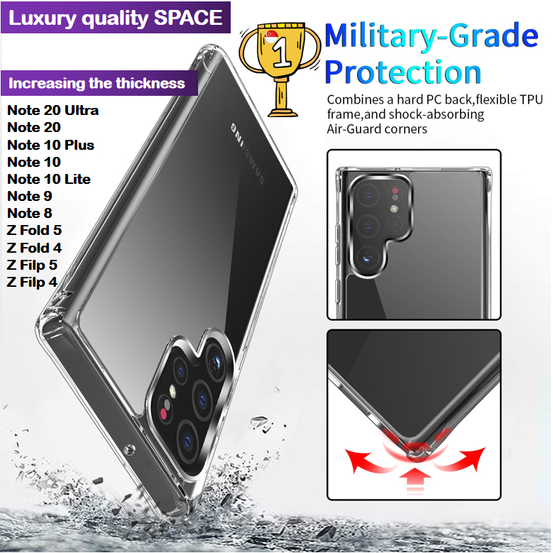 High End Hard Clear Transparent Back Casing Samsung Phone Note 20 Ultra ...