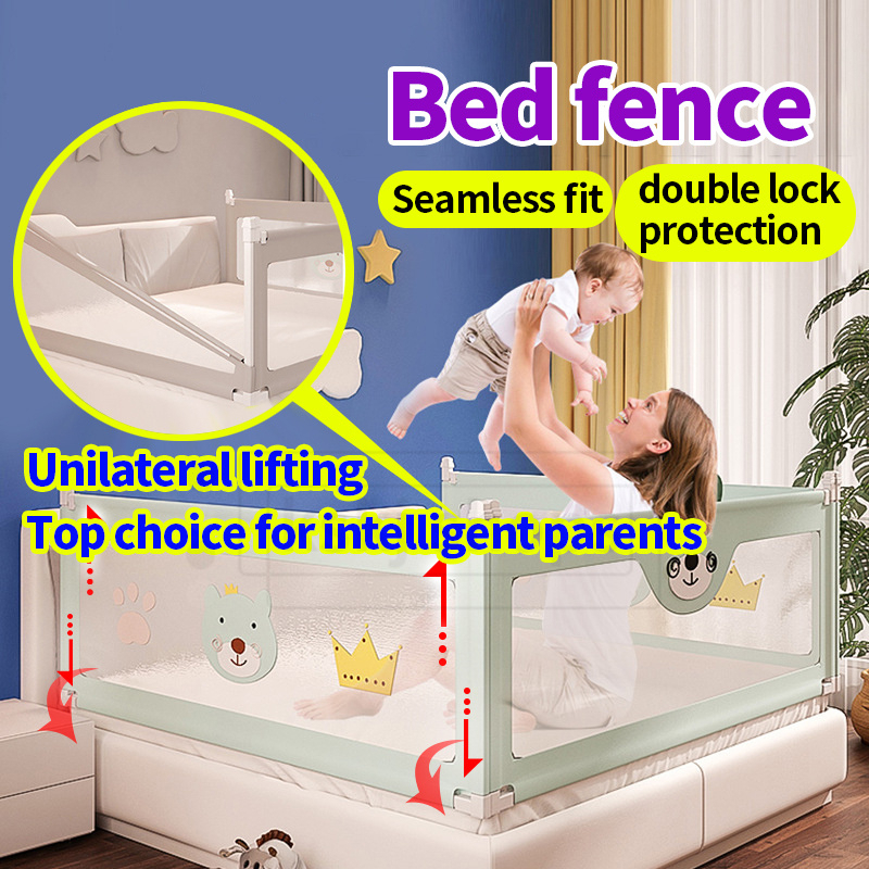 SG Stock baby bed fence bed baby guard Kids Safety Gate Barrier ...