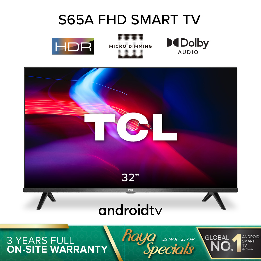 TCL S65A FHD Smart TV 32 inch | Android TV | Shopee Singapore
