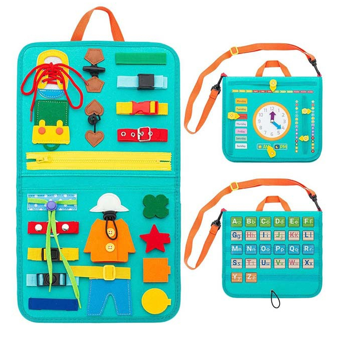 🔥 WAREHOUSE SALE 🔥 Telling Time Felt Sensory Toddler Busy Board Book ...