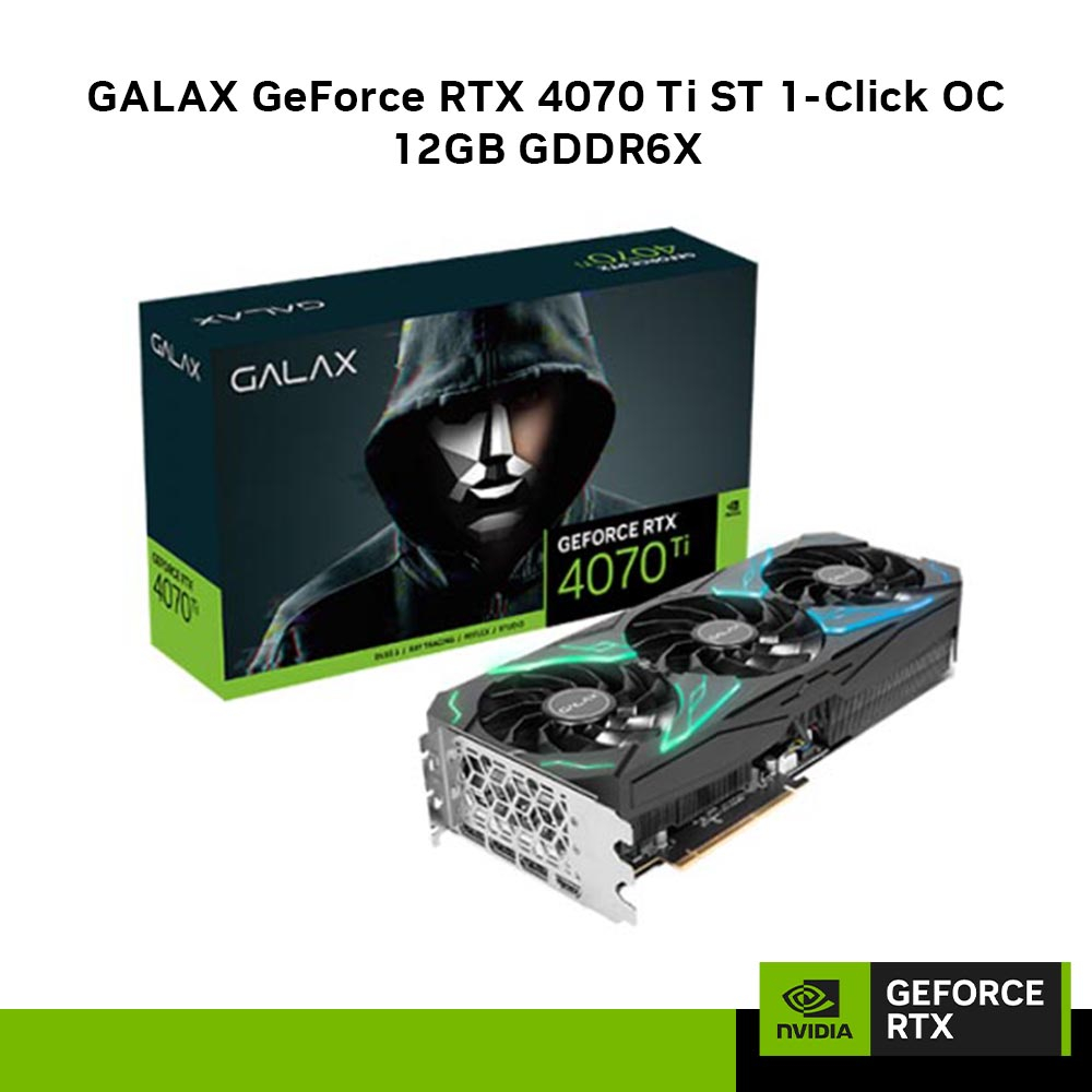 GALAX GeForce RTX 4070 Ti ST 1-Click OC 12GB GDDR6X Graphics Card ...