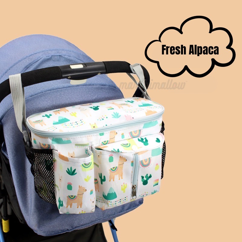 🇸🇬 Baby Stroller Organiser with Side Pocket Pram Hanging Organizer ...