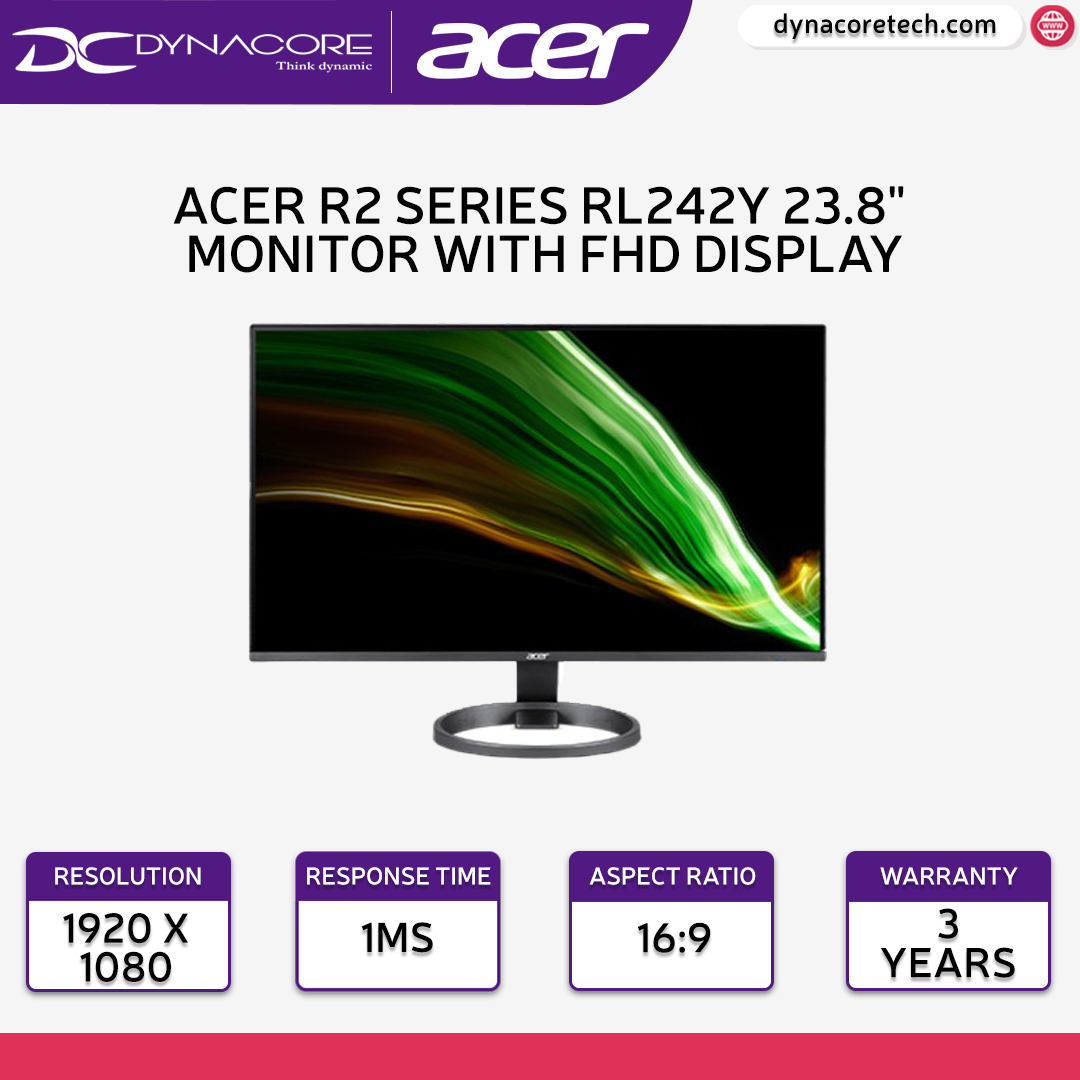 Acer R2 Series | RL242Y 23.8" Monitor with FHD display | AMD FreeSync ...