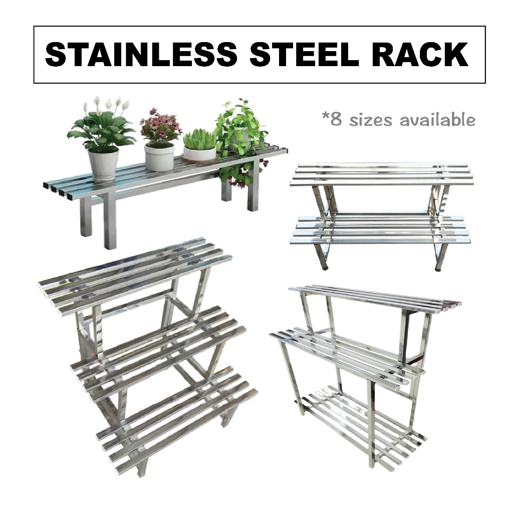 Stainless Steel Flower Rack Metal Plant Rack Ladder Flower Stand Potted ...