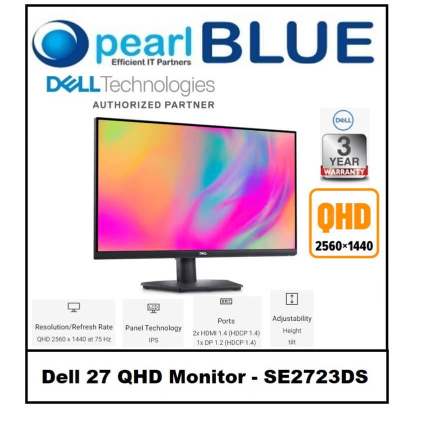 Dell 27 QHD Monitor - SE2723DS -2022 new model (AUG-SEP PROMOTION ...