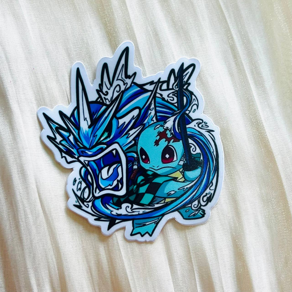 💕 WATERPROOF💕 Demon Slayer/ Squirtle/ Kimetsu no Yaiba / Laptop Sticker ...