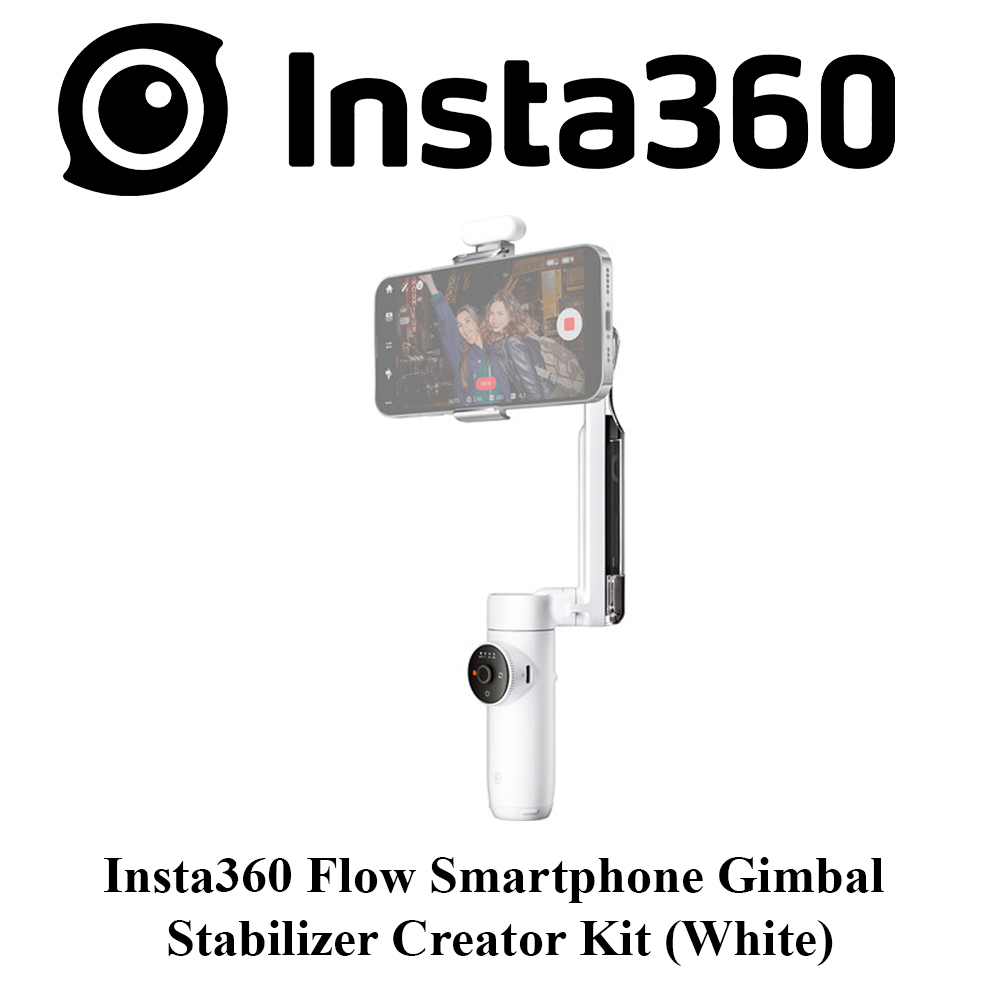Insta360 Flow Smartphone Gimbal Stabilizer Creator Kit (White / Grey) ( Smartphone is not ...