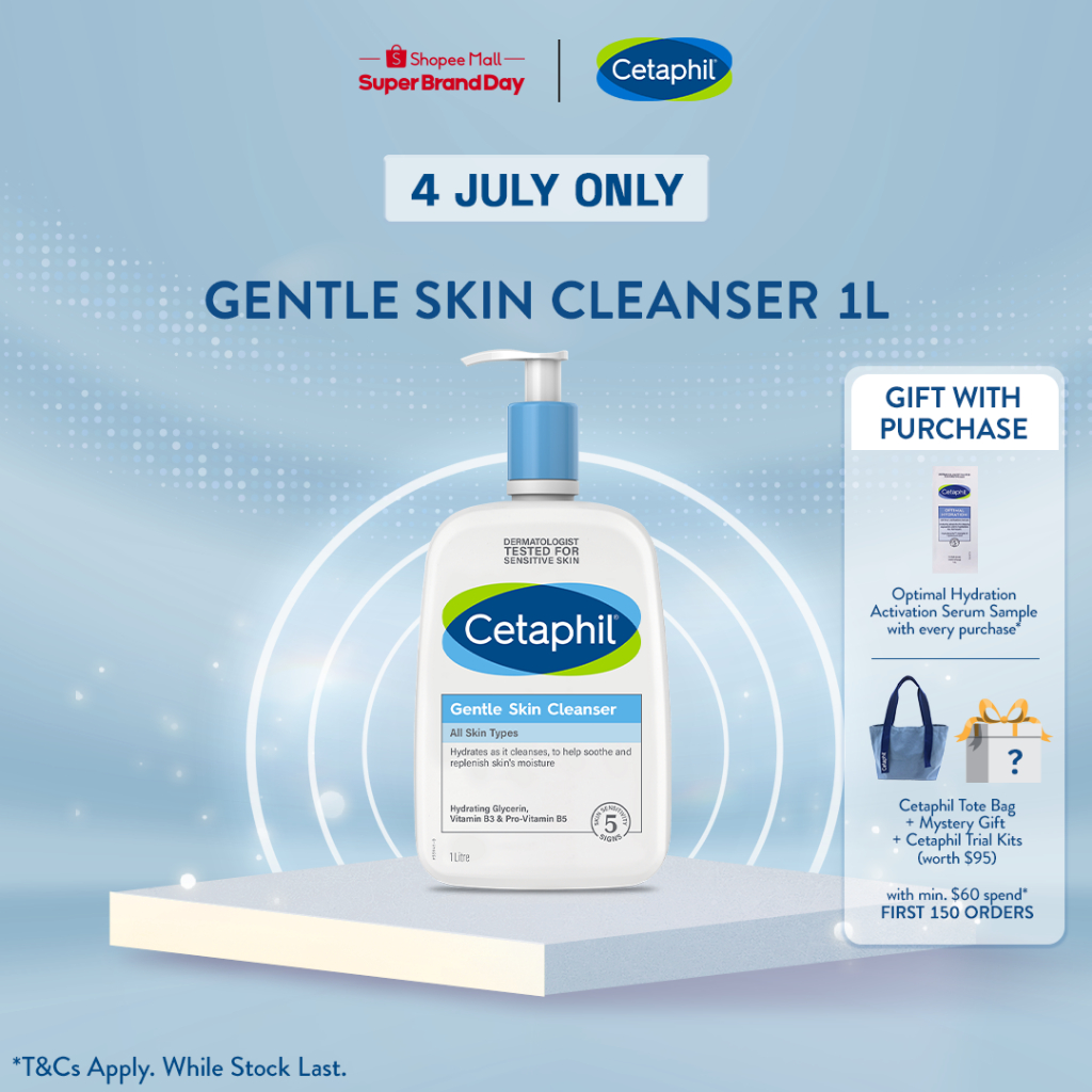 [Single, Twin Pack, Bundle of 4] CETAPHIL Gentle Skin Cleanser 1000ML ...