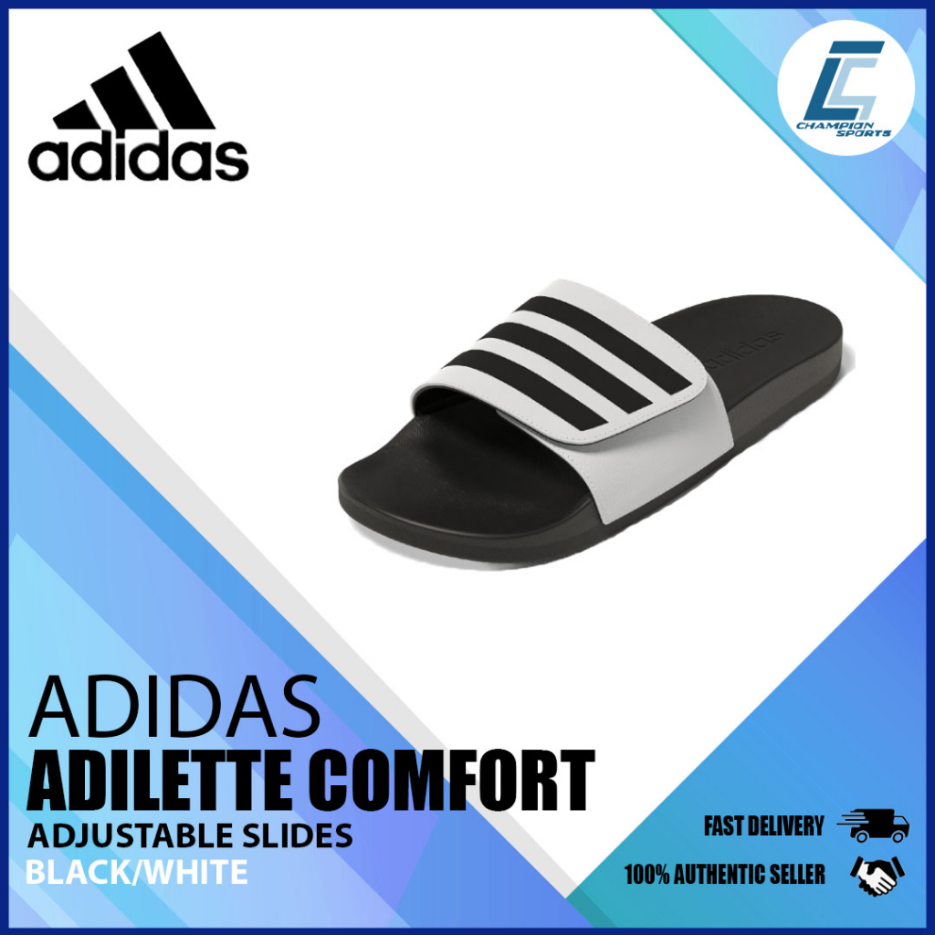 Adidas Mens Adilette Comfort Adjustable Slides (GZ8950) | Shopee Singapore