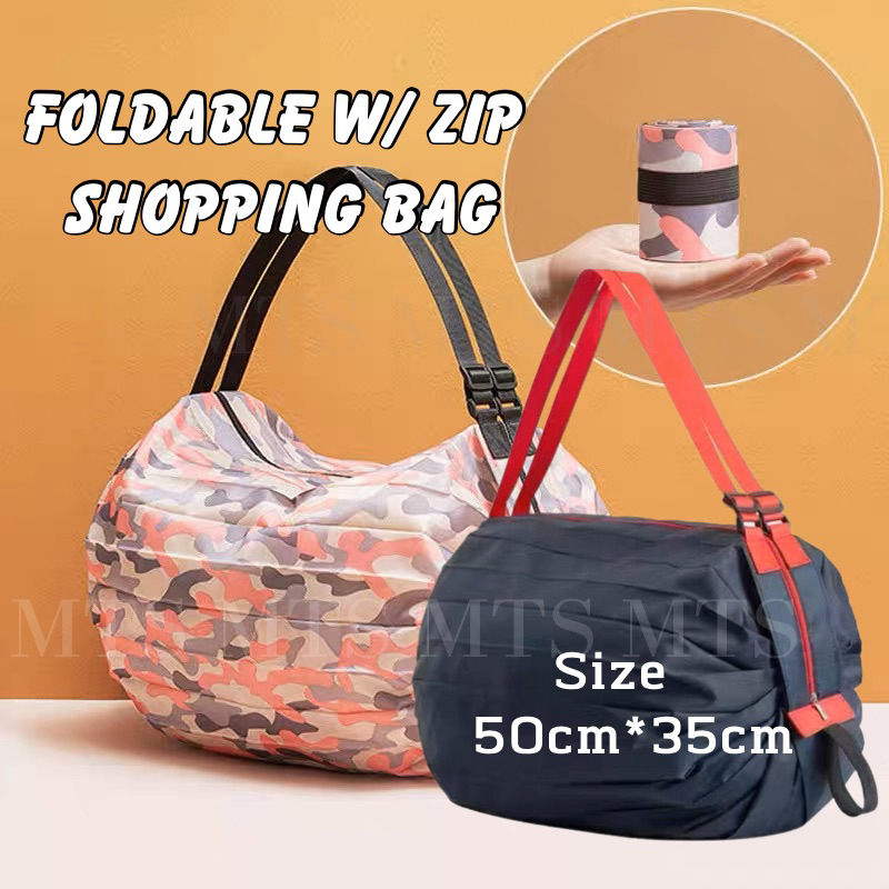 【SG Instock】Large size Foldable Travel Shopping with Zipper Bag ...
