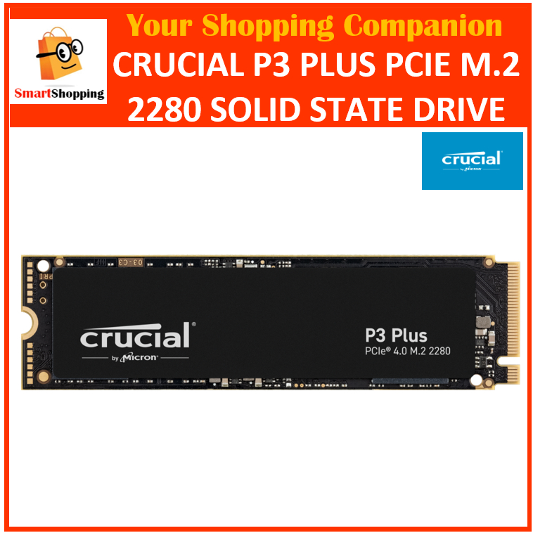 Crucial P3 Plus 500GB 1TB 2TB PCIe M.2 2280 4.0 SSD Solid State Drive ...