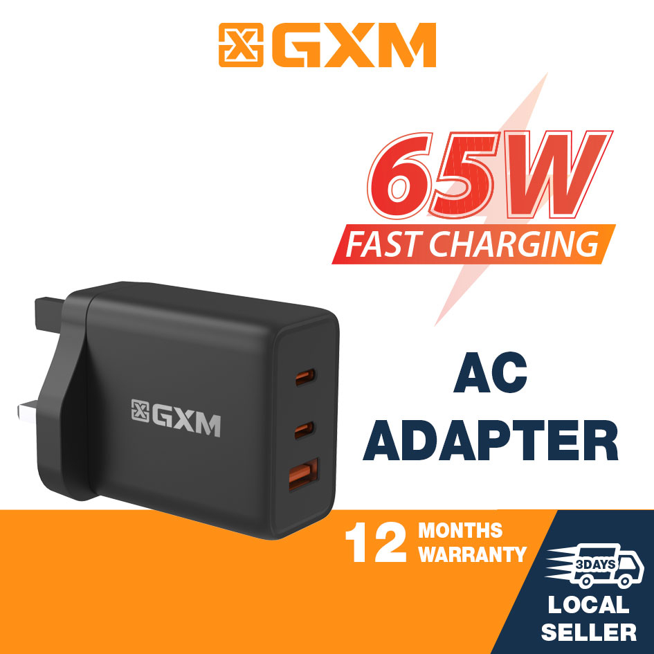 GXM 65W GaN AC Fast Charger AC-6501 Safety Mark 30W PD AC Charger AC-3001 Type-C and USB ...